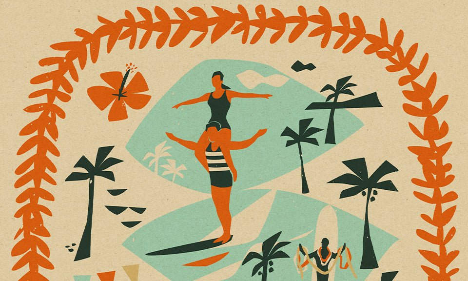 Nick Kuchar Portfolio - Hawaii Vintage inspired Surf Art Travel Prints