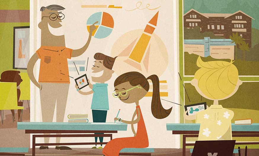 Mid Pacific Institute Magazine Illustration