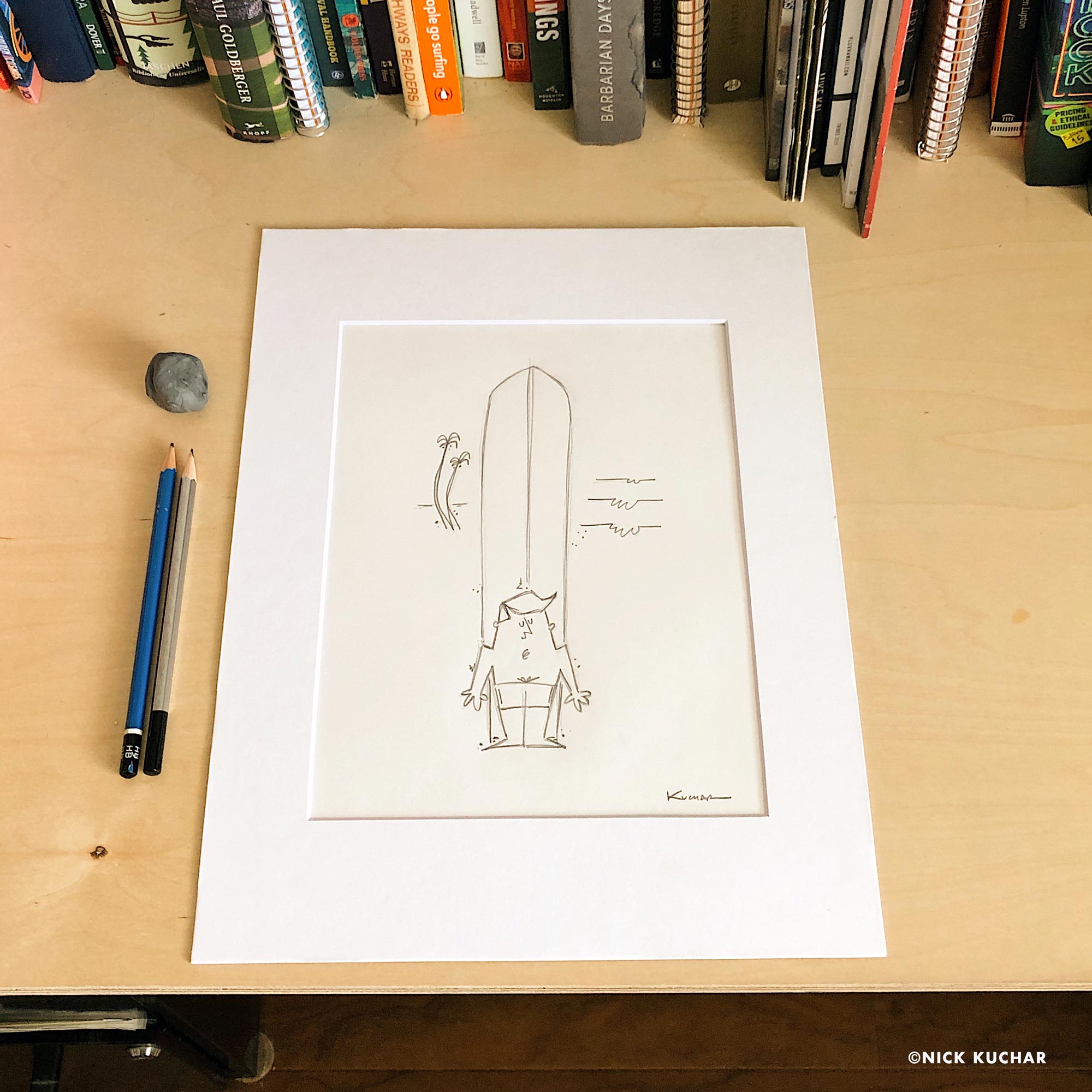 Weekly Original 26 - Sketch- "Log" 8x10"